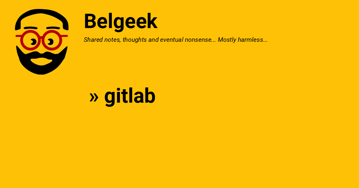 gitlab - Belgeek